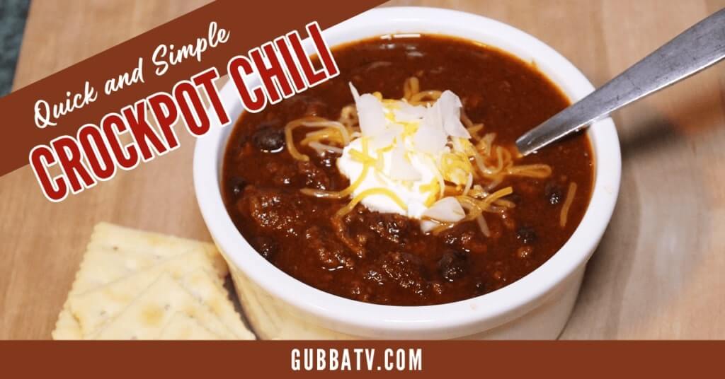 Quick and Simple Crockpot Chili - Gubba Homestead