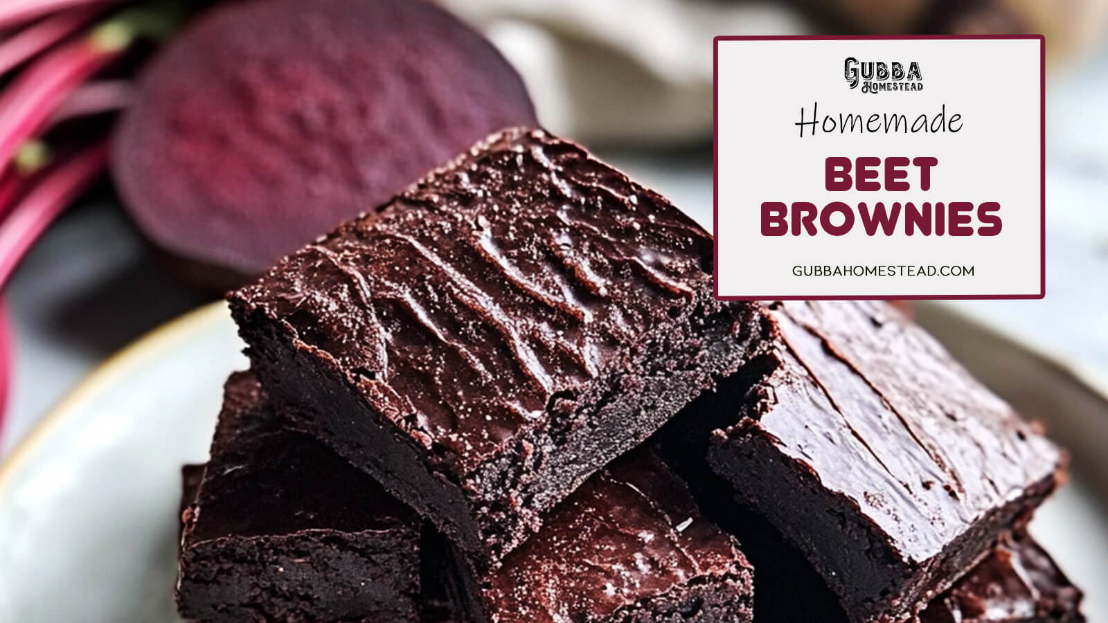 Homemade Beet Brownies - Gubba Homestead